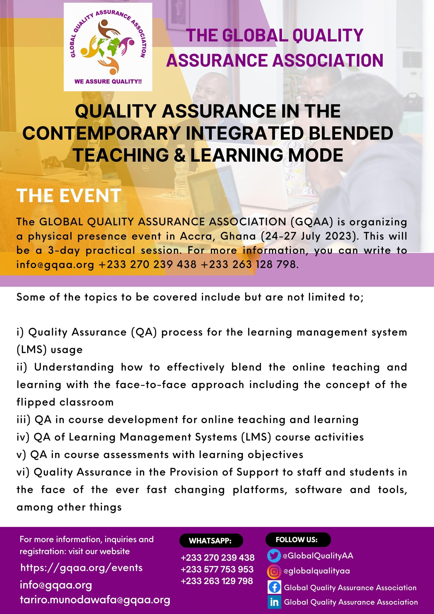 PAST EVENTS – Global Quality Assurance Association